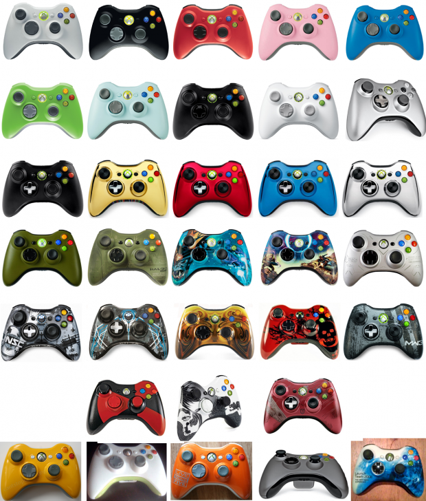 Every Xbox 360 controller ever produced by Microsoft (more information ...